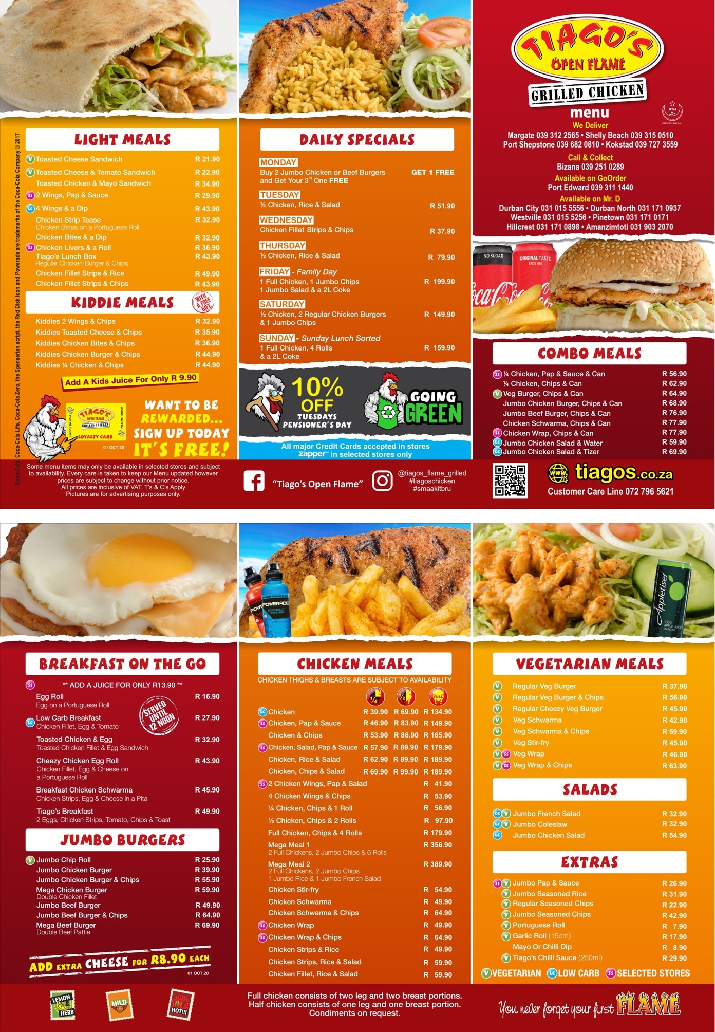 Menu pg 1 and 2 Feb 2021 - Tiago's Open Flame Grilled Chicken