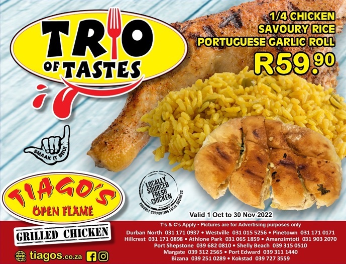 OCT NOV PROMO - Tiago's Open Flame Grilled Chicken