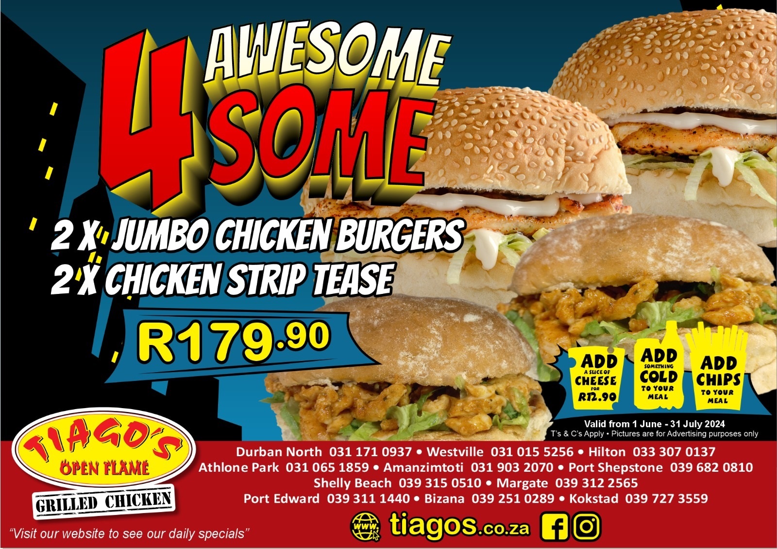 Contact Us - Tiago's Open Flame Grilled Chicken